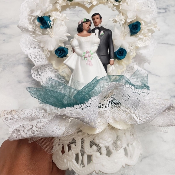 Party Supplies | Heart Throb Blm Black Couples Wedding Cake Topper ...